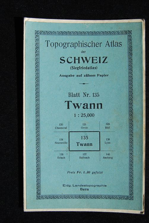 Top. Atlas der Schweiz, Twann 1:25'000 1928 (Gebraucht) in Rüfenacht BE ...