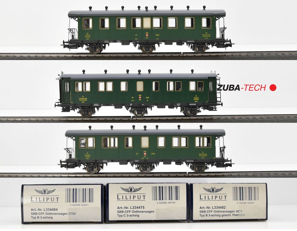 Liliput 3x Personenwagen der SBB, H0 GS mit OVP | Kaufen auf Ricardo