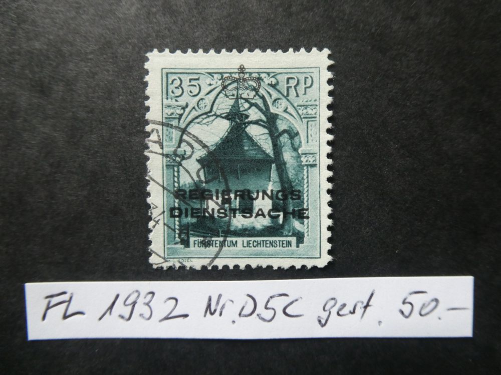 FL 1932 Nr. D5C gestempelt (Gebraucht) in Lausen für CHF 7.5 – mit Lieferung auf Ricardo kaufen