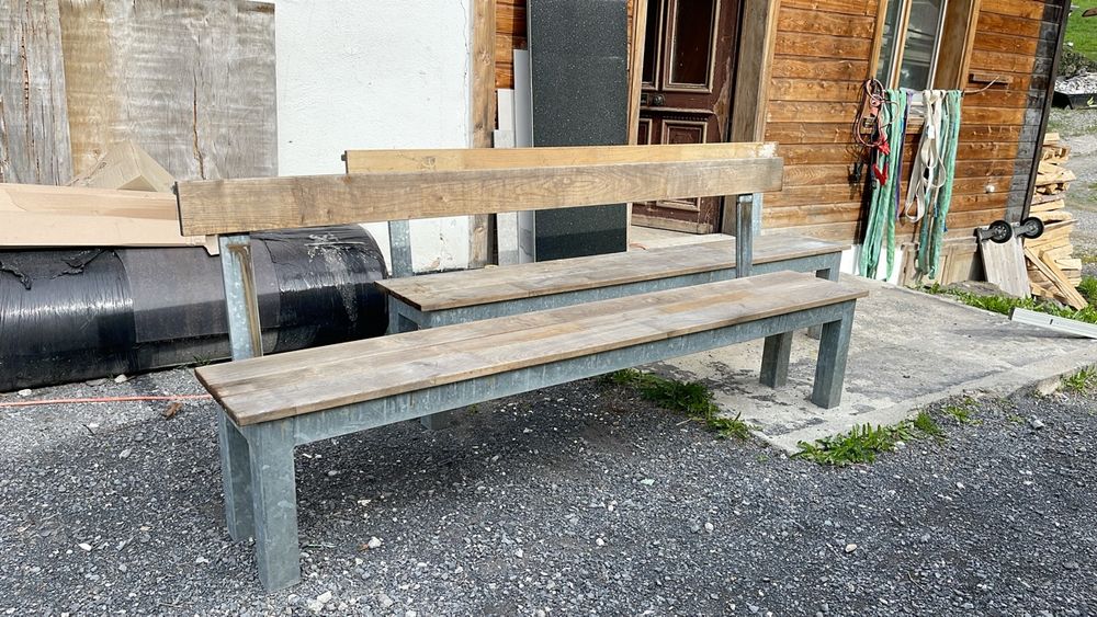 Gartenbank Metall Holz rustikal | Kaufen auf Ricardo