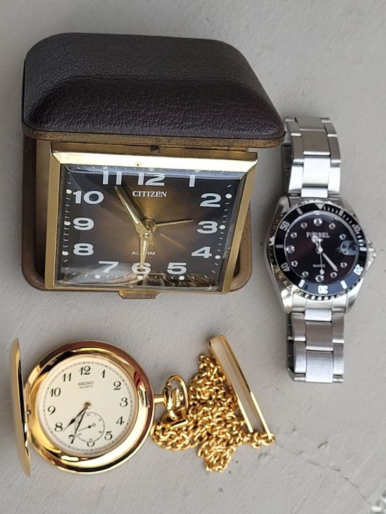 Lot Seiko Quartz Taschenuhr Forbel Damenuhr Citizen Wecker | Kaufen auf ...