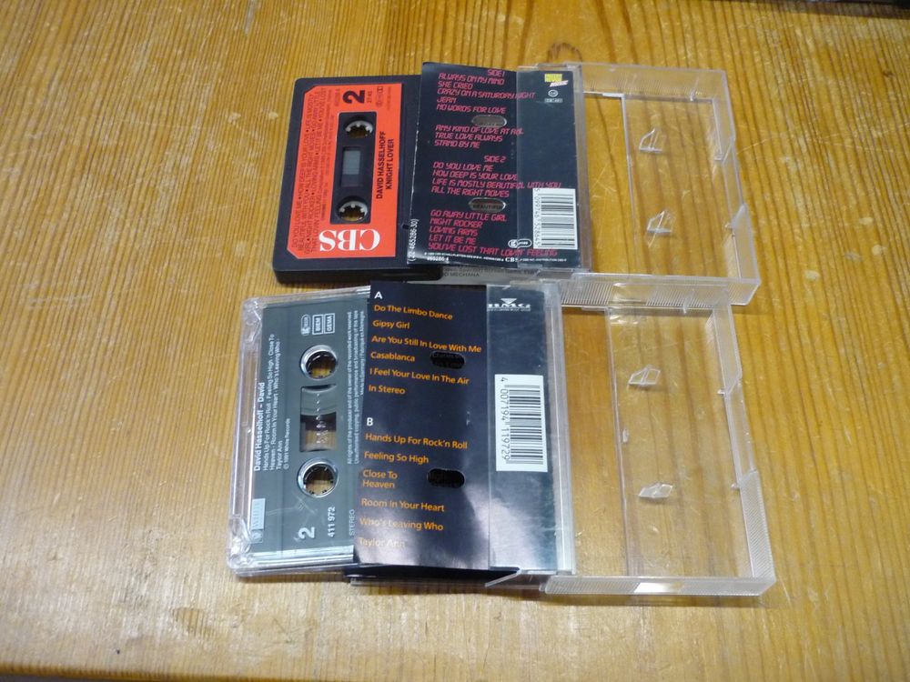 2x David Hasselhoff Pop 80 70s MC Kassetten K7 Original (Gebraucht) in Beringen für CHF 12 – mit ...