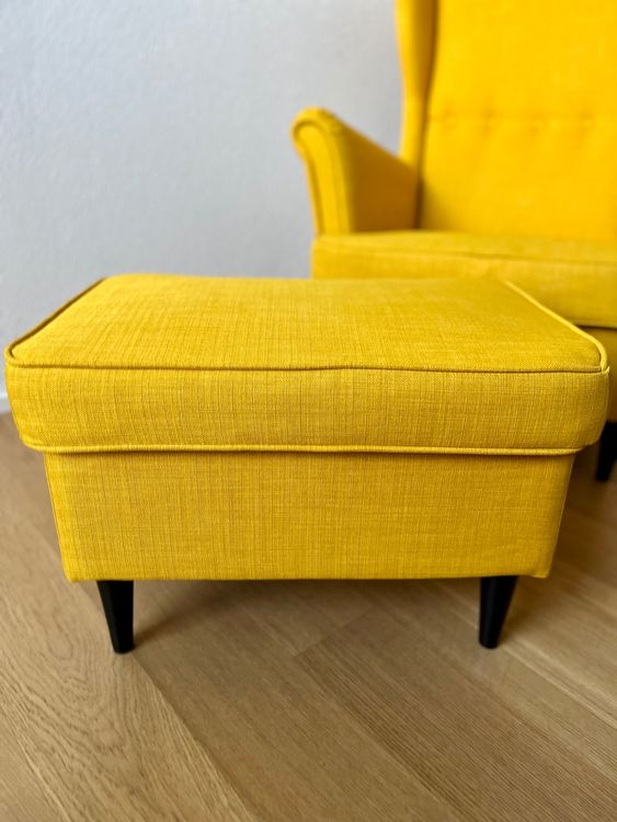 Ikea Strandmon Sessel + Hocker | Farbe Skiftebo Gelb (Gebraucht) in Meilen für CHF 100 – nur ...