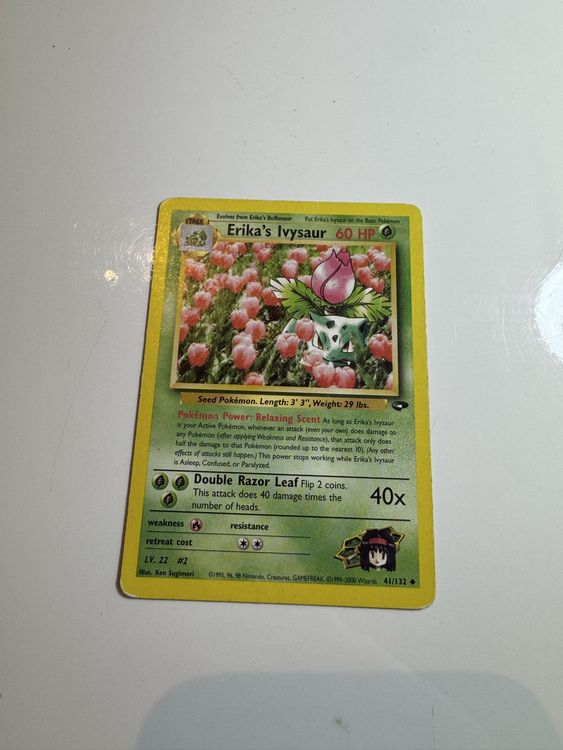 🍃 Pokémon Karte Erika’s Ivysaur 41/132 – Gym Heroes (2000) (Gebraucht ...