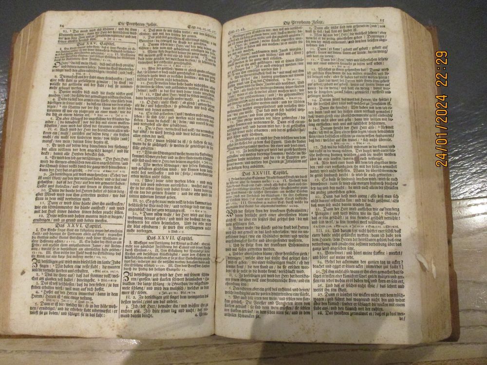 ANTIKE BIBEL BIBLIA HEILIGE SCHRIFT 1728 MIT HOLZEINBAND | Kaufen auf ...