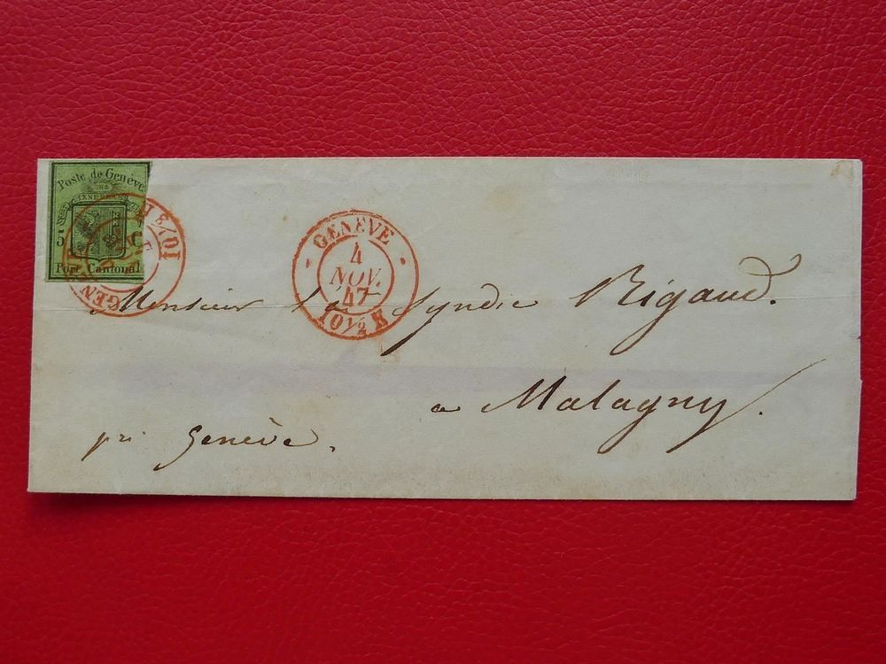 1847: GROSSER ADLER Nr.6, auf Brief - seltener ORTS-STEMPEL! (Gebraucht ...