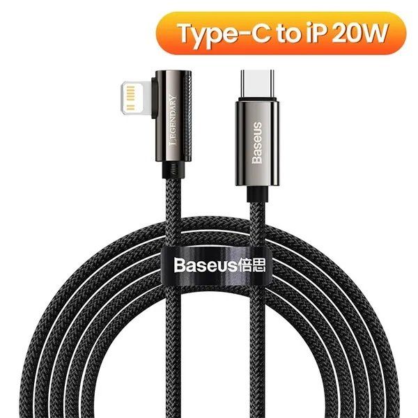 Baseus LED USB Kabel USB Type C - iPhone 90 Grad Ladekabel (Neu und ...