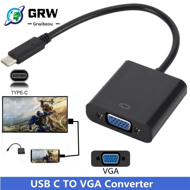 Kabel USB-C auf VGA Adapter für Macbook 12 zoll Chromebook (Neu (gemäss ...