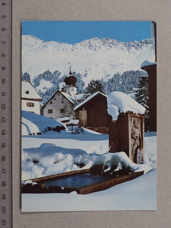 Parpan, Dorfbrunnen mit Schlössli, 1977 (Gebraucht) in Lenzburg für CHF 2 – mit Lieferung auf ...