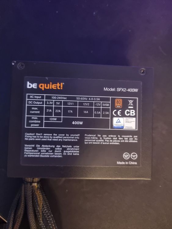 BeQuiet 400W SFX Netzteil (Gebraucht) in Brittnau für CHF 22 – mit ...