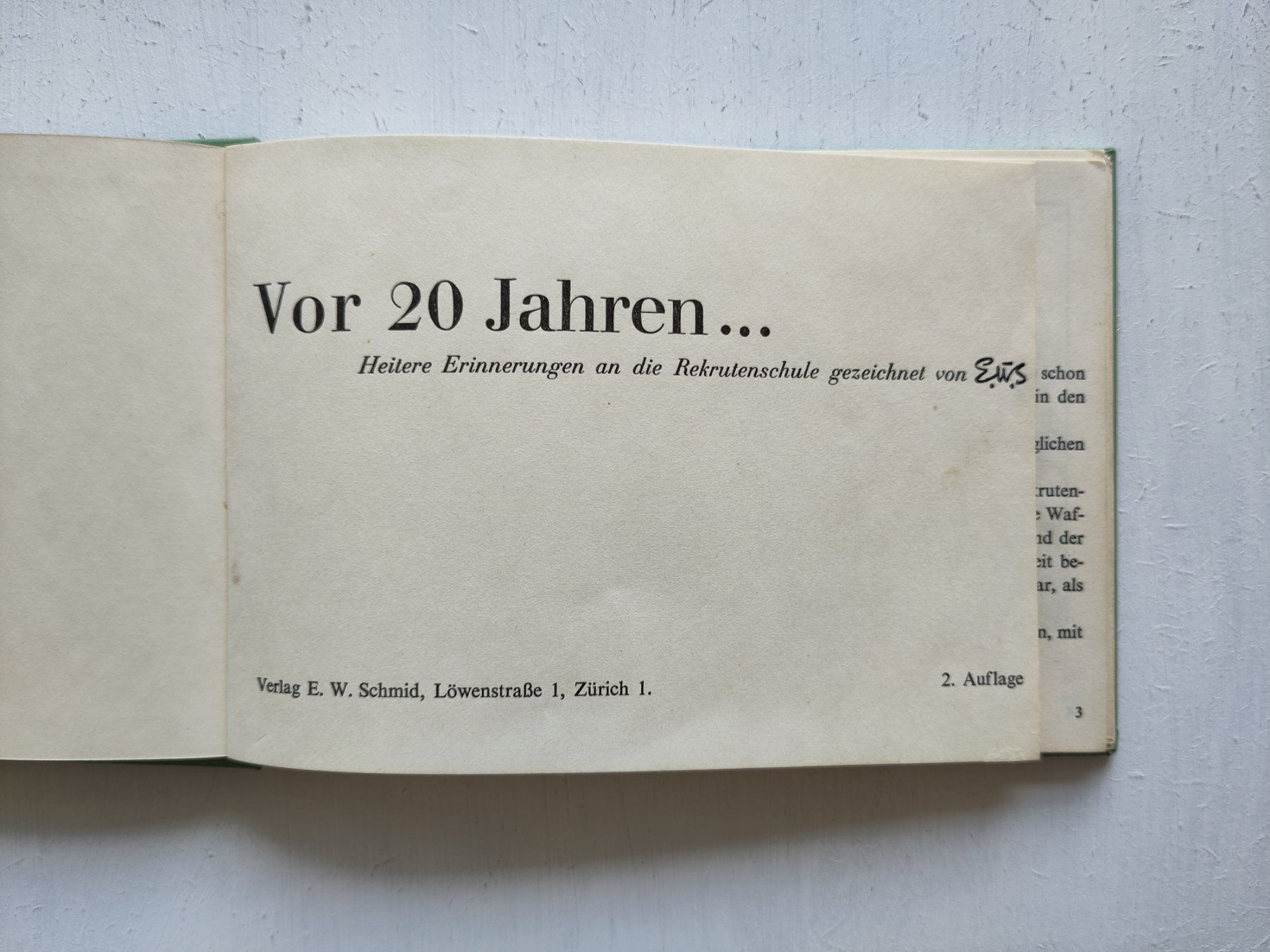 Eugen W. Schmid - Erinnerungen an die Rekrutenschule - 50er (Gebraucht ...