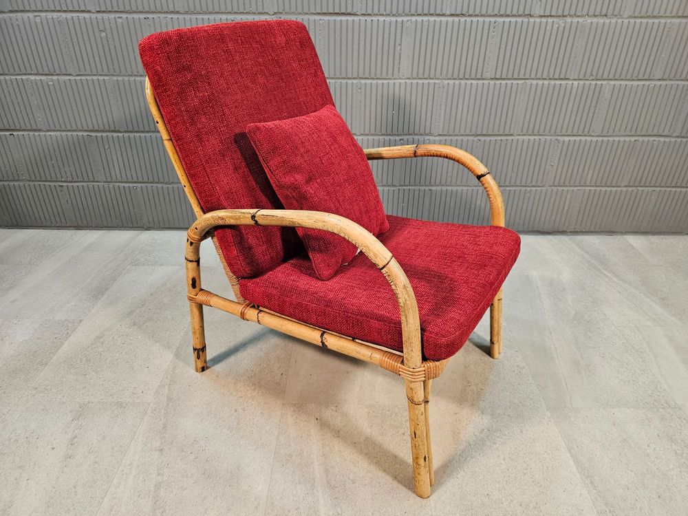Falch Meiringen 1950s Bamboo Armchair, Bambus Stuhl Sessel | Kaufen auf ...