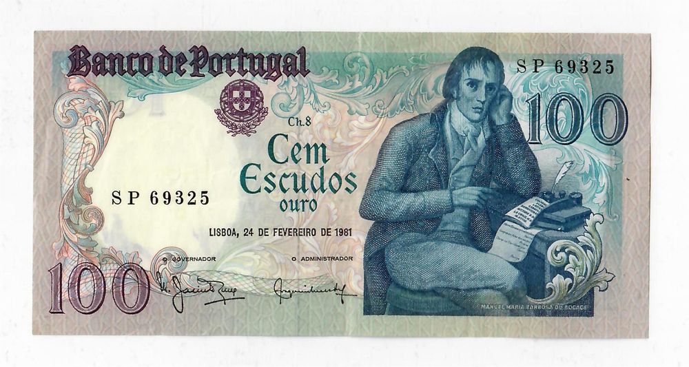 Banknote Portugal, 100 Escudos, 1981 (Gebraucht) in Landquart für CHF 2 ...