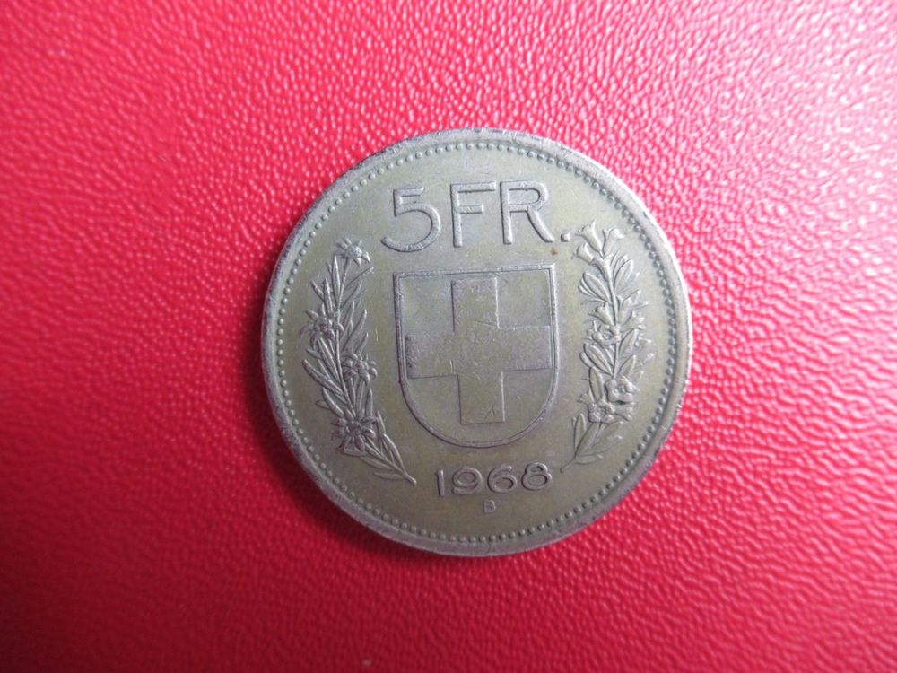 5 FRANKEN MÜNZE 1968 (Gebraucht) in Moosseedorf für CHF 12 – mit Lieferung auf Ricardo kaufen