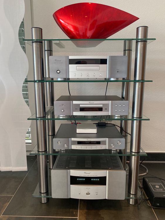 Hifi Rack / Hifi Regal aus Glas / Metall (ohne Geräte) (Gebraucht) in ...