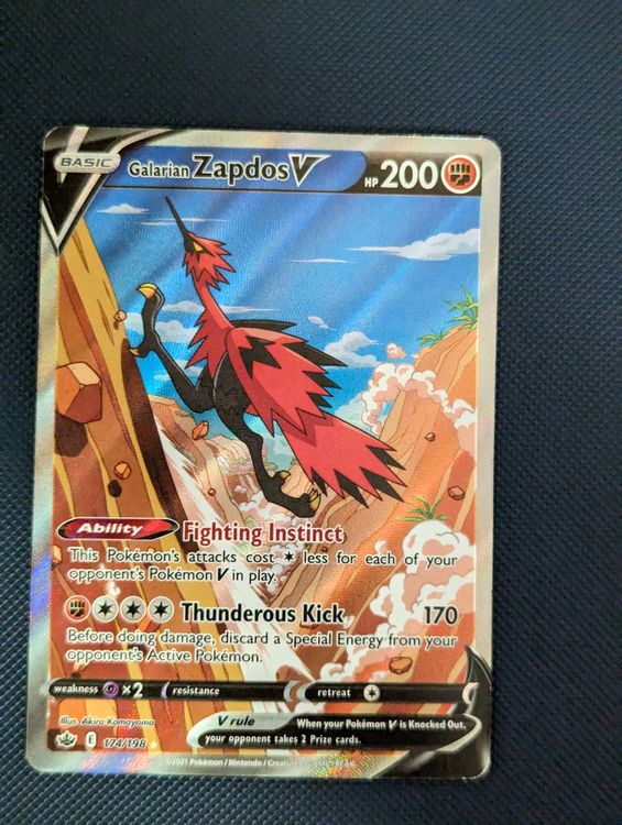 Galarian Zapdos V Ultra Rare EN aus Chilling Reign | Kaufen auf Ricardo