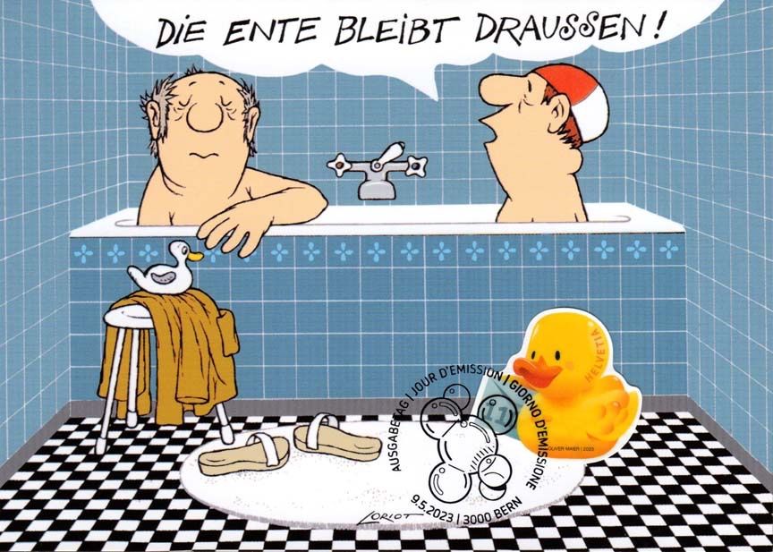 Maximumkarte Gummiente - Loriot Ente bleibt draussen (Neu (gemäss ...