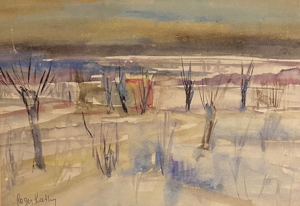 Roger Kathy (1934-1979) Landschafts Aquarell (Gebraucht) in Root für CHF 94 – mit Lieferung auf ...