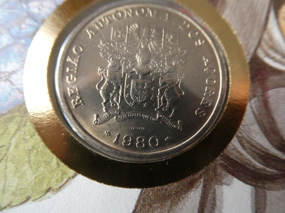 Azoren 1980, 25 Escudos unzirkuliert - Münzbrief (Neu (gemäss Beschreibung)) in Hinterforst für ...