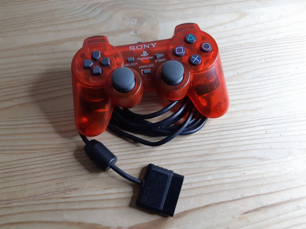 Original Sony PS2 Dualshock 2 Controller ROT transparent (Gebraucht) in ...