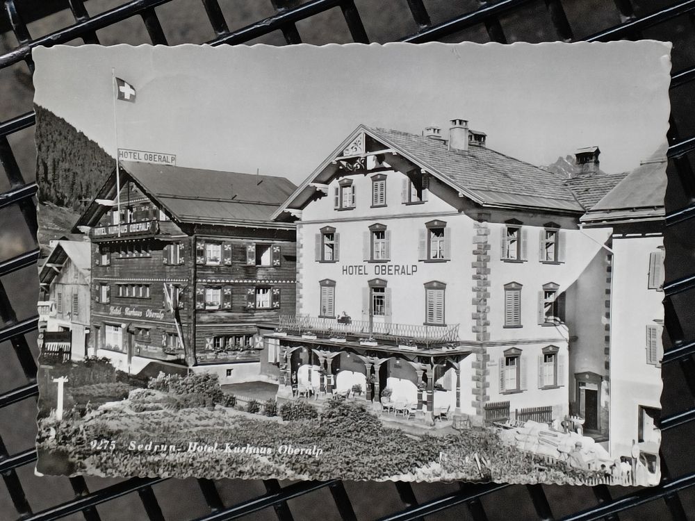 Photo Karte / Sedrun Hotel Kurhaus Oberalp Gelaufen 1957 (Gebraucht) in ...