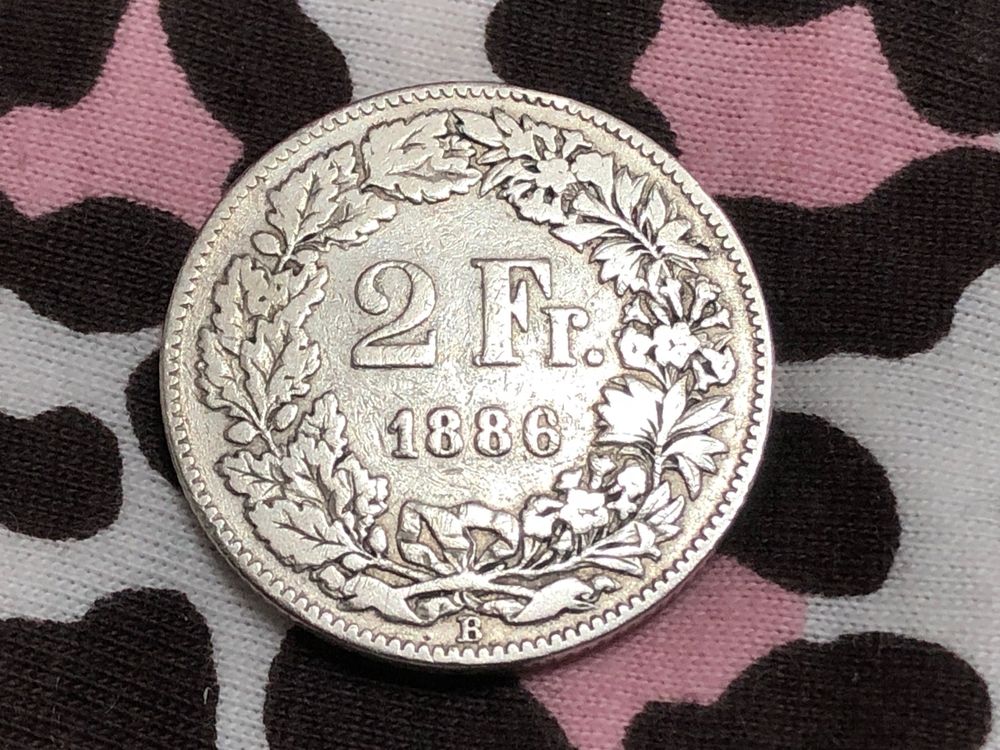 Schweiz 2 Franken 1886 Silber Rar (Gebraucht) in Flumenthal für CHF 9 – mit Lieferung auf ...