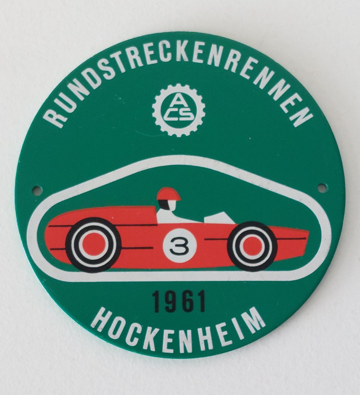 Plakette ACS Hockenheim Rundstreckenrennen 1961 Medaille (Gebraucht) in ...