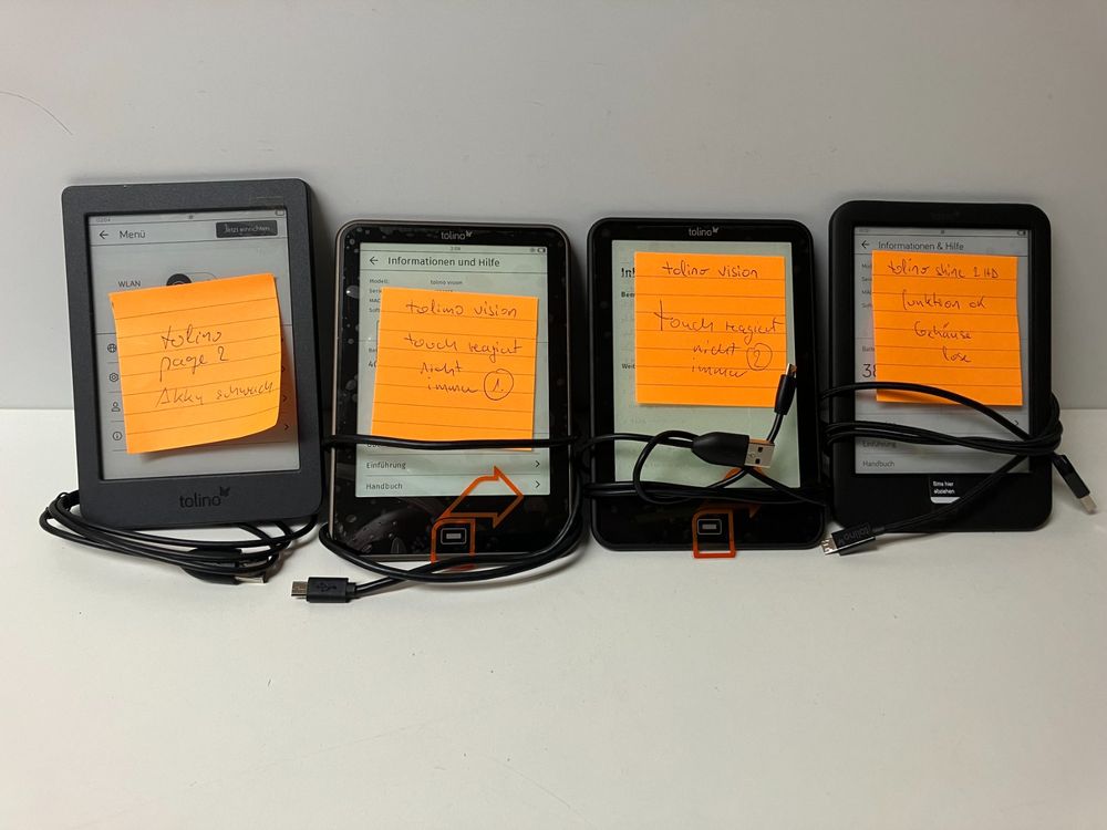 Posten gebrauchter Tolino e-Book Readers mit defekt ab 1.-Fr (Defekt ...