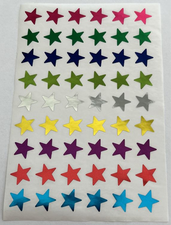 Bunte Sterne Sticker selbstklebend | Kaufen auf Ricardo
