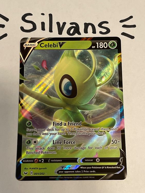 Celebi V 001/202 Sword and Shield Base Set Englisch (Neu (gemäss ...