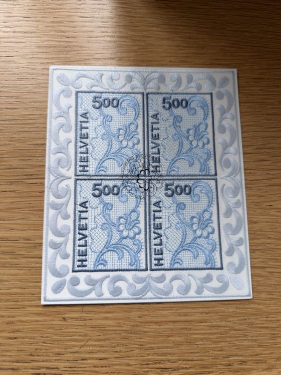 Stickerei Block mit Ausgabetag Stempel 21.6.2000 St Gallen (Neu (gemäss ...