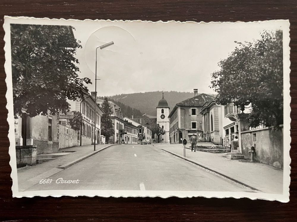 COUVET (VAL-DE-TRAVERS) Scène de rue, Patisserie, animée (Gebraucht) in ...