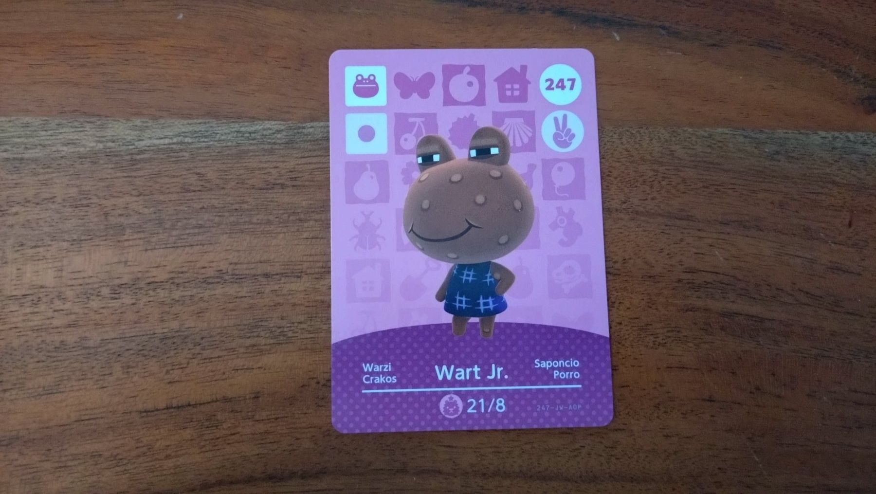 Animal Crossing amiibo Karte, Wart Jr. / Warzi Nr. 247 (Neu (gemäss ...