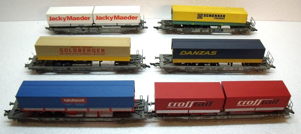 ROCO H0 6 x CONTAINER-TASCHENWAGEN GRAU FÜR BASTLER | Kaufen auf Ricardo