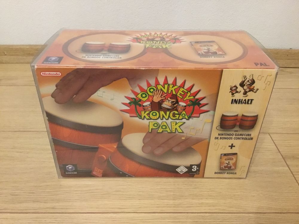 Donkey Konga Bongo Bongos Gamecube mit Spiel + PET + OVP (Neu (gemäss ...