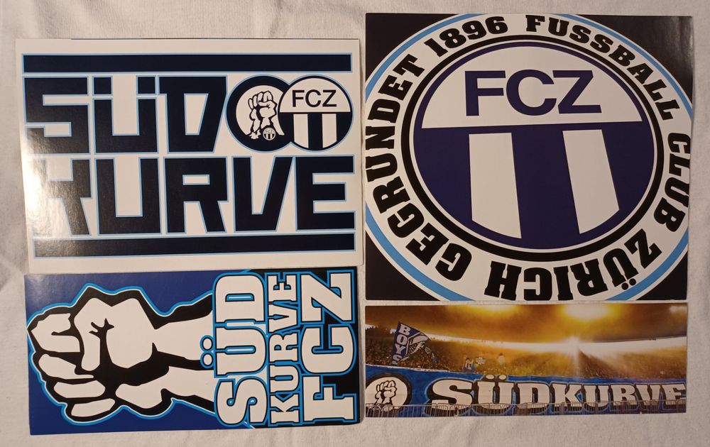 4x Versch. SÜDKURVE FCZ Stickers von ca. 2009-2013 Aufkleber (Gebraucht ...