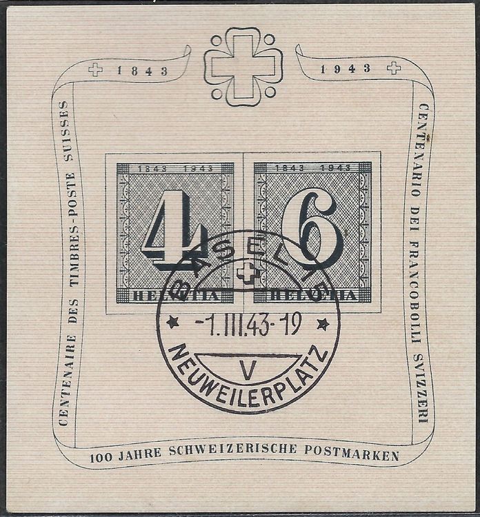 Z W14, 1943 100 J. Briefmarken, Block | Kaufen auf Ricardo