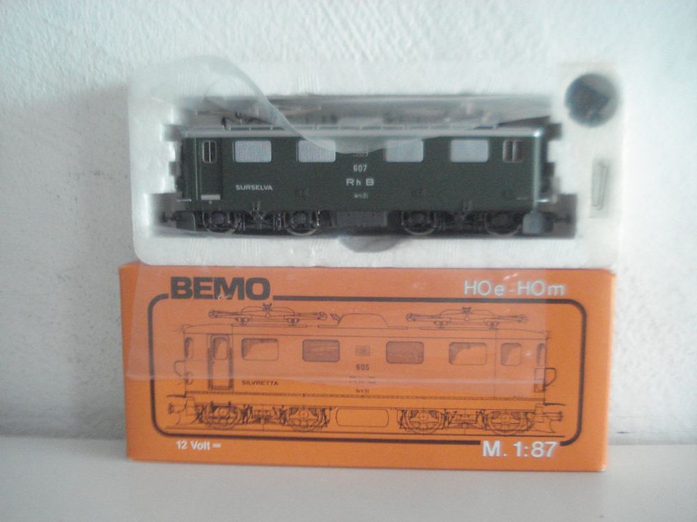 Bemo H0m: Elektrolok RhB Ge 4/4 607 grün, OVP, wie neu (Gebraucht) in St.Gallen für CHF 69 – mit ...