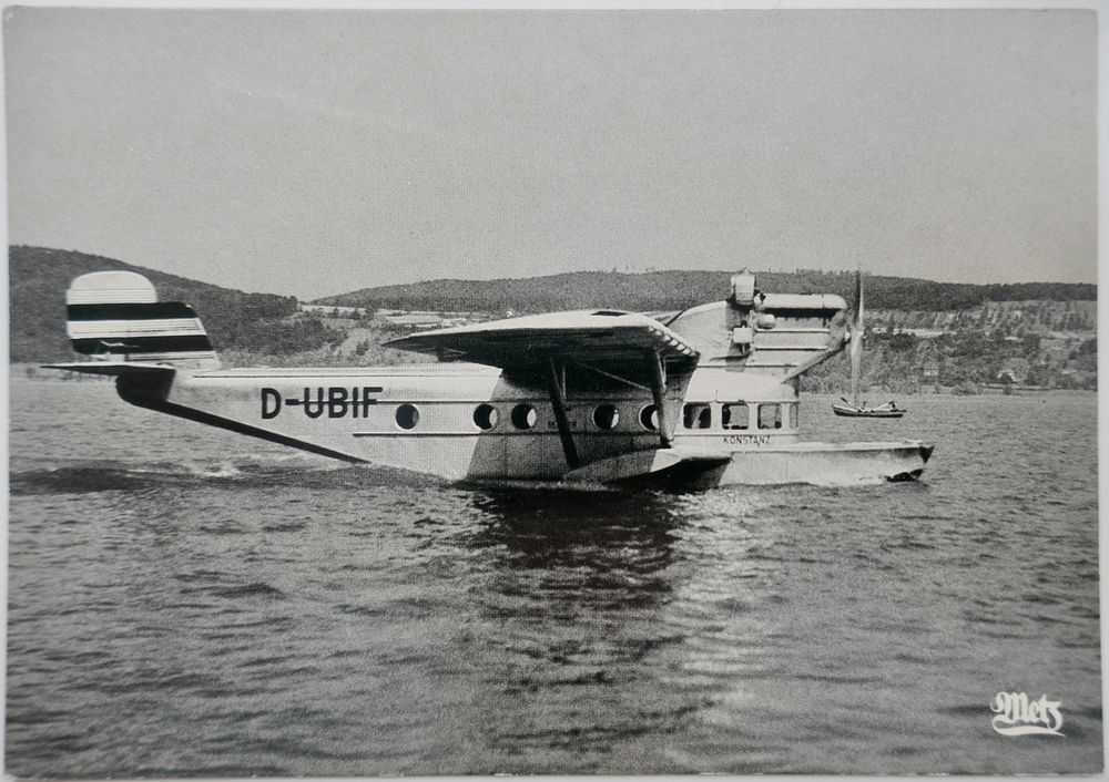Fotopostkarte Wasserflugzeug Dornier-Delphin D-UBIF Konstanz | Kaufen ...