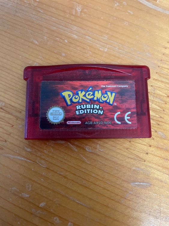 Nintendo Game Boy Advanced POKÉMON Rubin Edition Spiel (Gebraucht) in ...