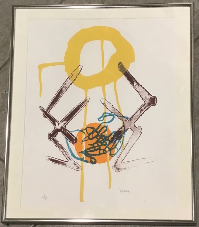 Moderne Lithographie Unleserlich Signiert | Kaufen auf Ricardo