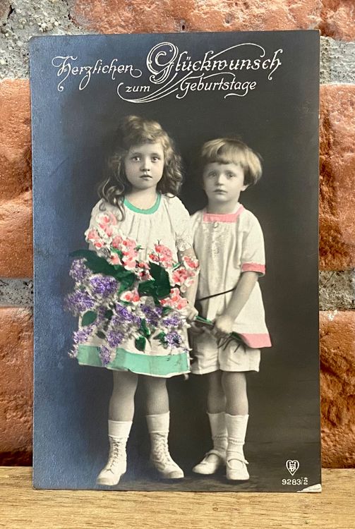 Antike Foto AK Kinder mit Blumen - Deutschland (Gebraucht) in Root für CHF 1 – mit Lieferung auf ...