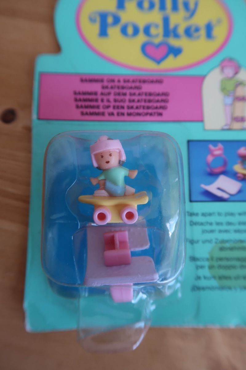 Polly Pocket Vintage Sammie Skate Mattel 1990 (Neuf avec emballage d ...