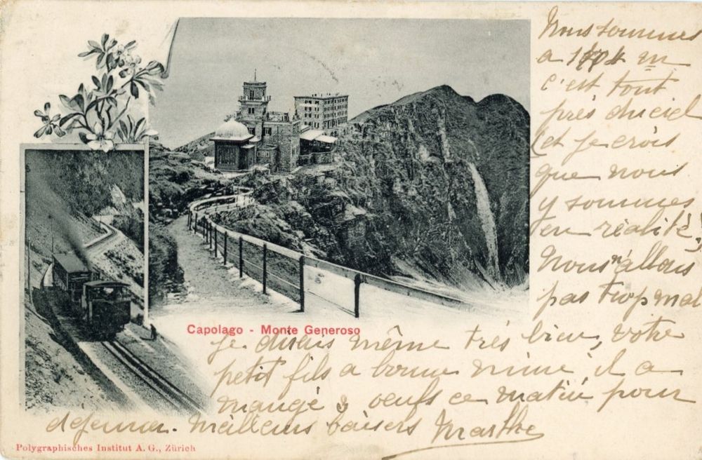 Capolago - Monte Generoso TI - Drahtseilbahn um 1903 (Gebraucht) in ...