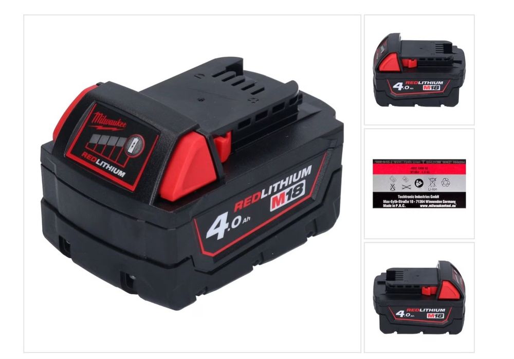 Milwaukee M18 B4 Akku 18 V 4 0 Ah 4000 Mah Red Li Ion Kaufen