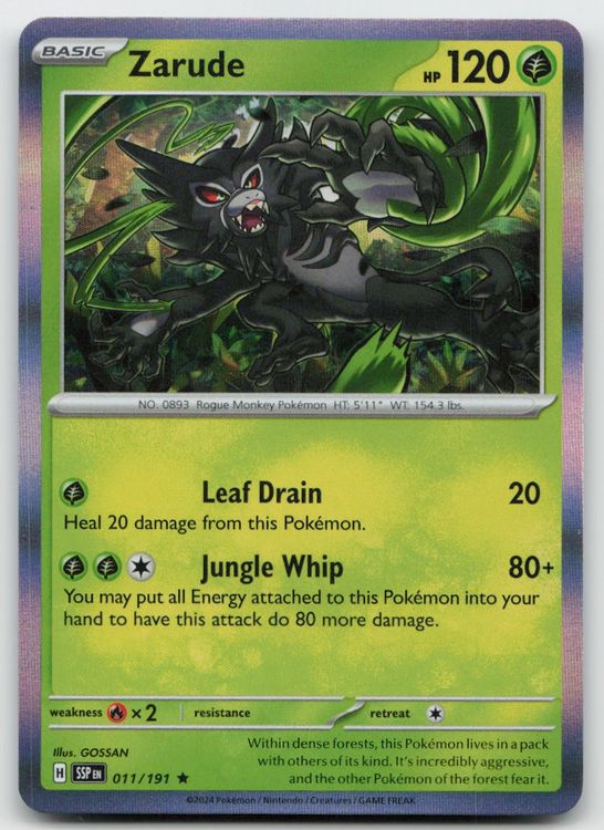 Pokemon Zarude Holo 011/191 SSP EN 2024 (Usato) a Lugano per CHF 0.3 ...