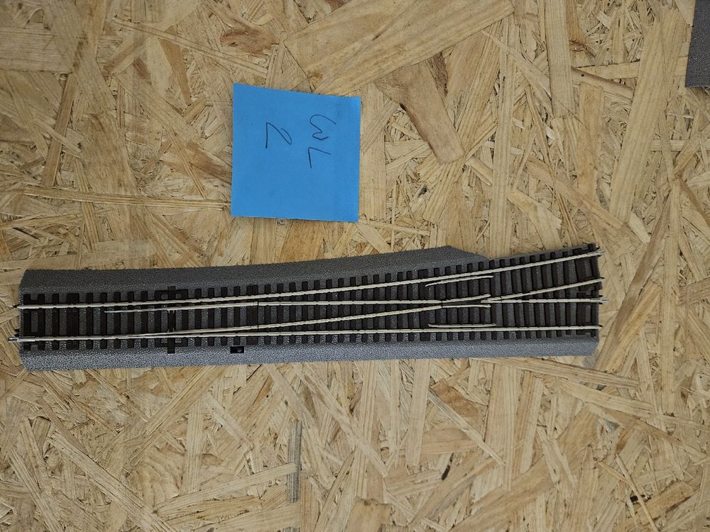 1x 42580 Roco Line H0 mit Bettung Weiche links 10° (Gebraucht) in ...