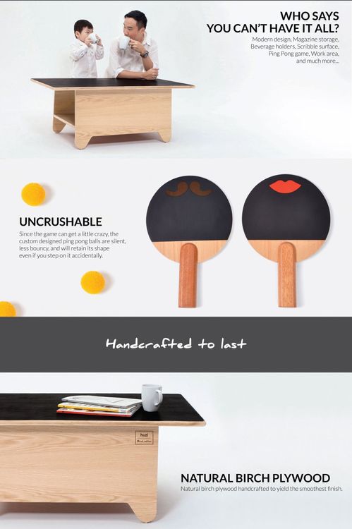 Huzi Design Kinder Ping Pong Tisch | Kaufen auf Ricardo