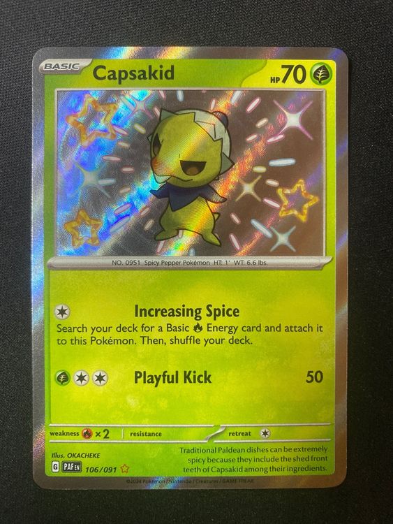 Shiny Capsakid 106 - Chilingel - Paldean Fates - EN (Neu (gemäss ...