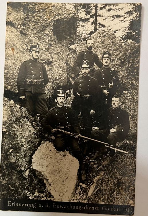 AK Soldaten; Reg. 58; 1917 Bewachungsdienst Goldau (Gebraucht) in ...